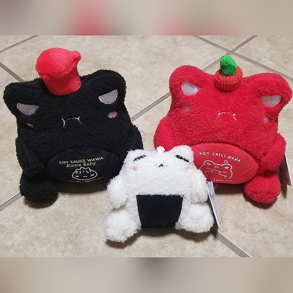 Cuddle Barn | Toys | Cuddle Barn 3pc Wawa Frog Soy Sauce Onigiri Hot ...